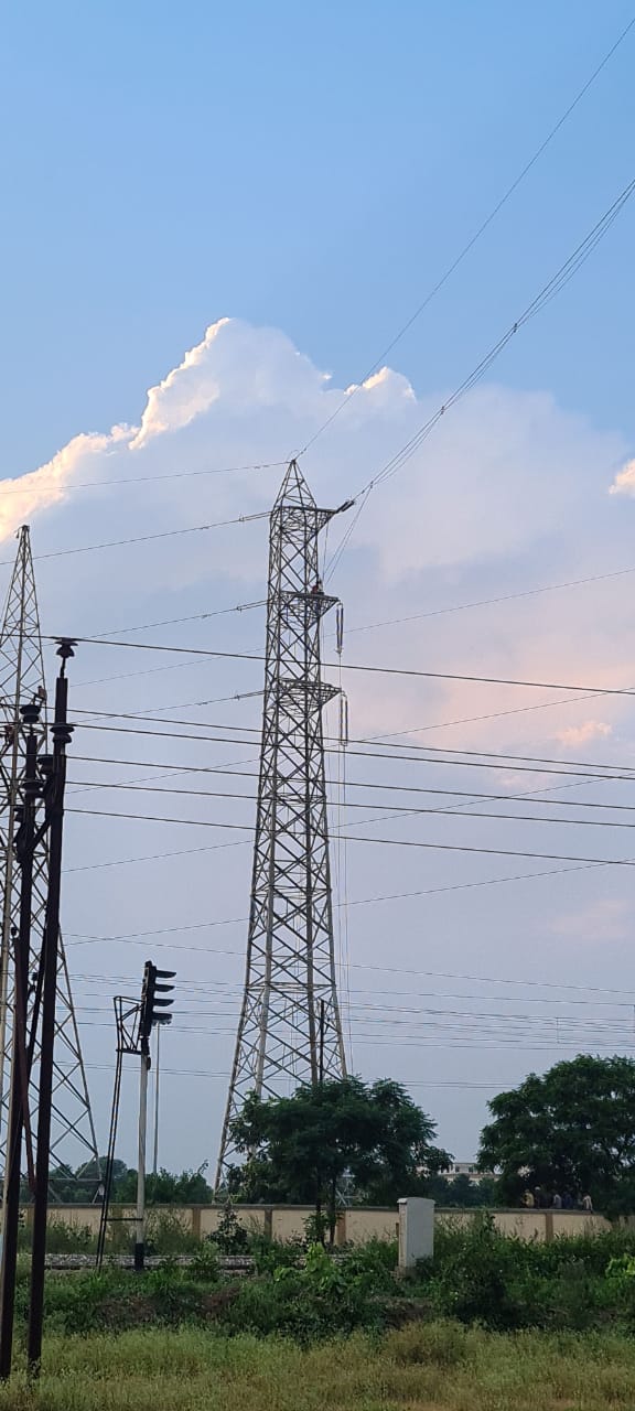 Shifting and modification work of UPPTCL Electrical High Tension Line ...