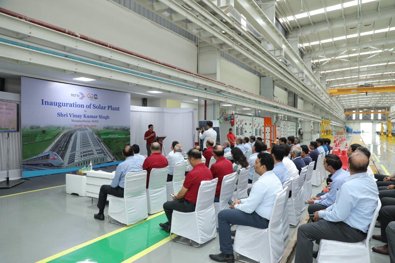 Solar Power Plant inauguration at RRTS Depot in Duhai – NCRTC